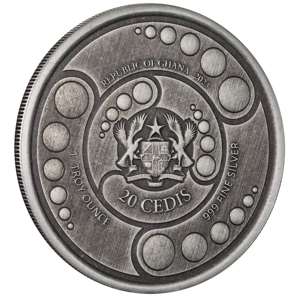 2023 Ghana Alien Invasion 1 oz Silver Antique Coin