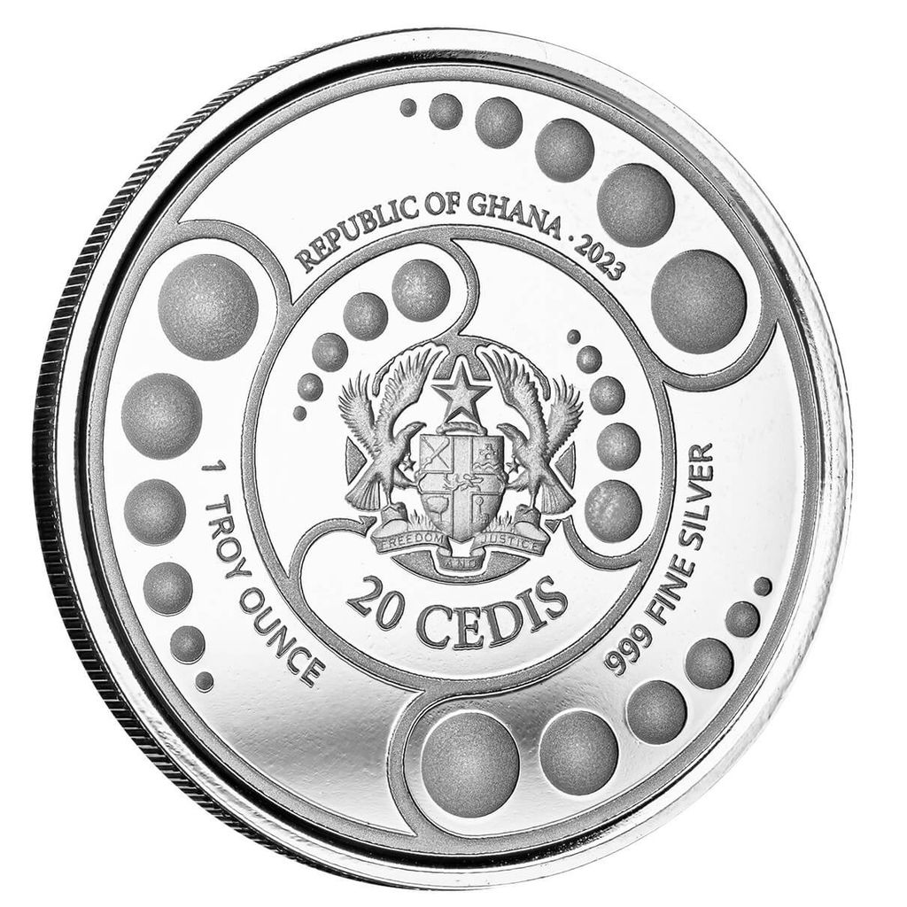 2023 Ghana Alien Invasion 1 oz Silver Proof with Color Coin