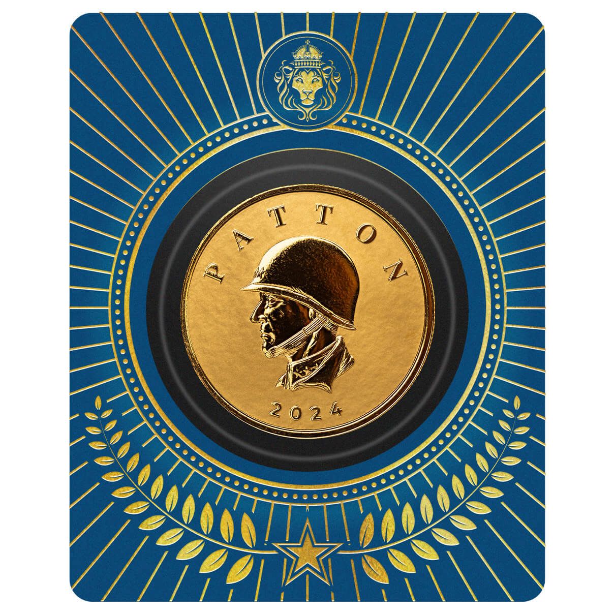 2024 Liberia Commander Series George Patton Bust 1 Troy oz 9999 Gold Coin