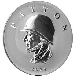 2024 Liberia Commander Series George Patton Bust 5 Troy oz 9999 Silver Coin