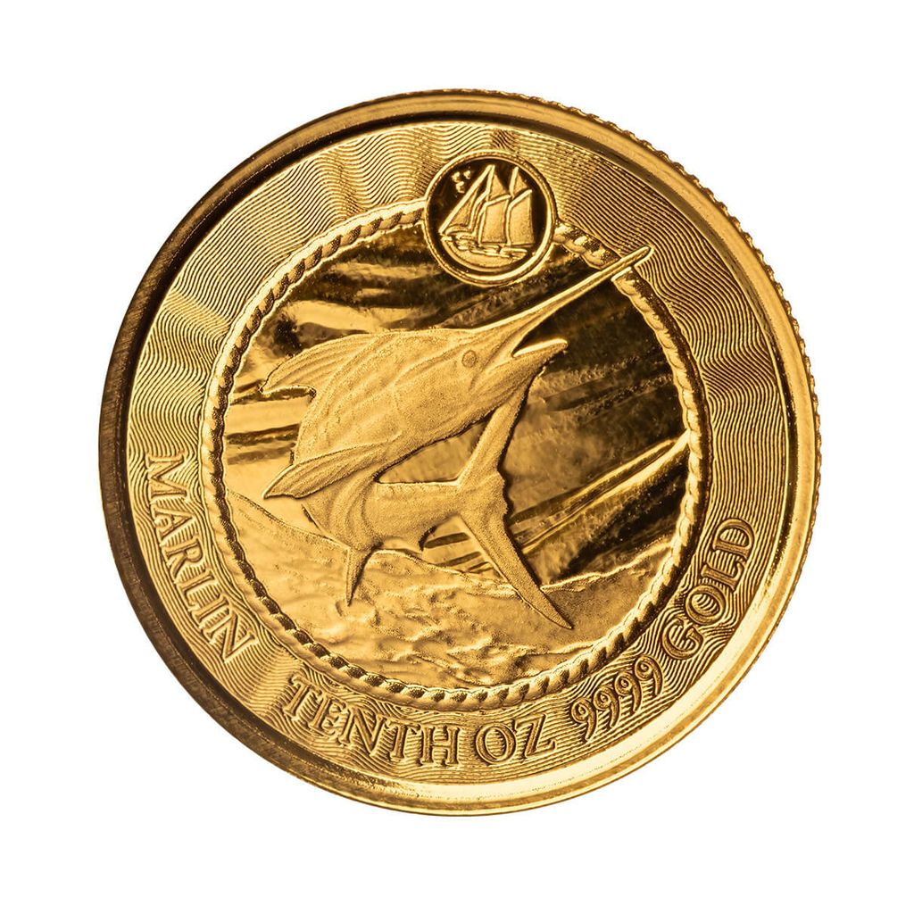2023 Cayman Islands Marlin 1/10 oz Gold Proof Like Coin | Scottsdale Mint