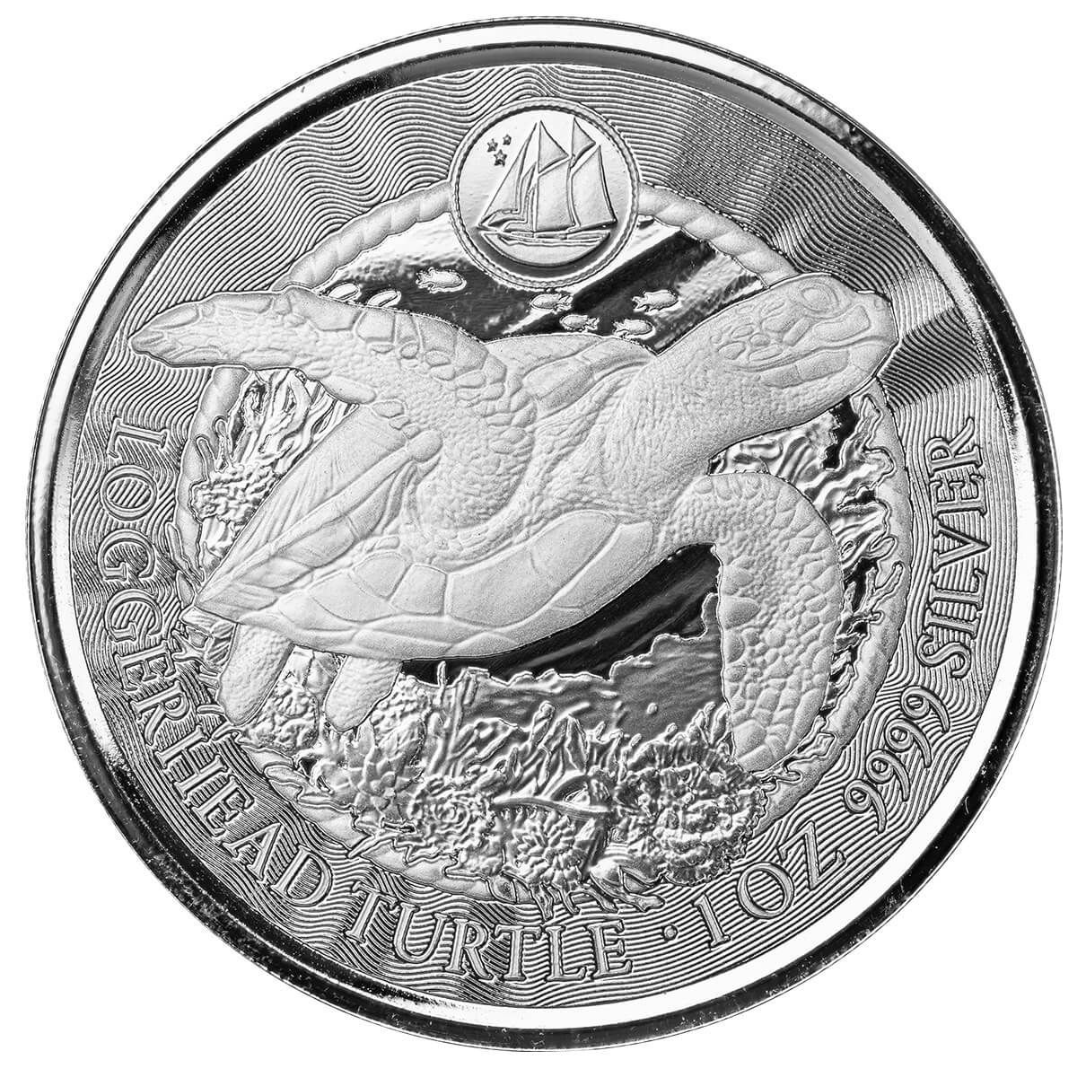Shop the 2023 Cayman Islands Loggerhead Turtle 1 oz Silver Proof Like Coin