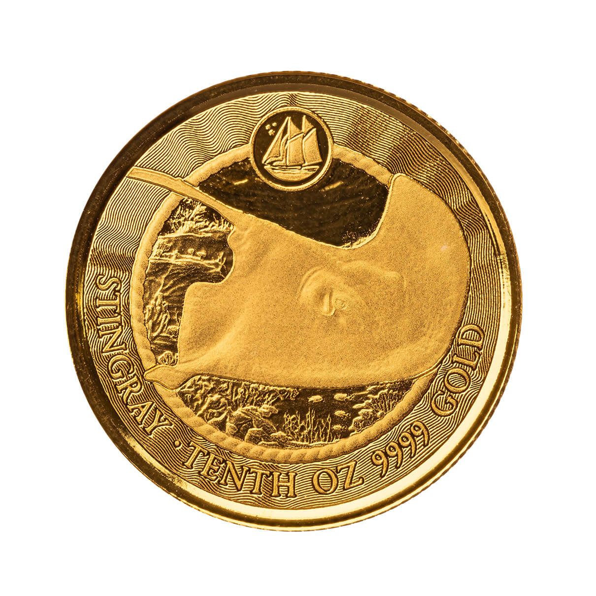 Shop the 2023 Cayman Islands Stingray 1/10 oz Gold Proof Like Coin