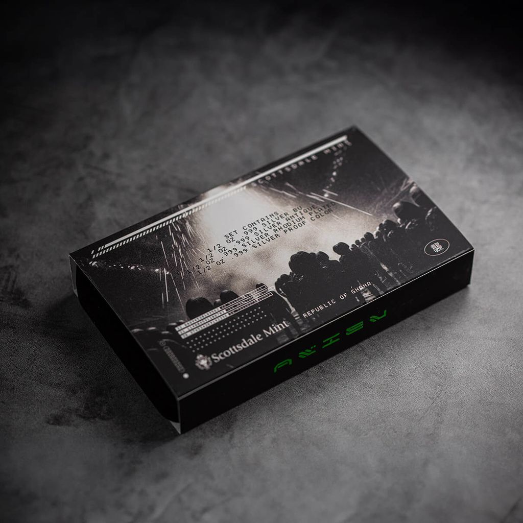 2023 Ghana Alien Invasion Silver 4 Coin Half oz Set