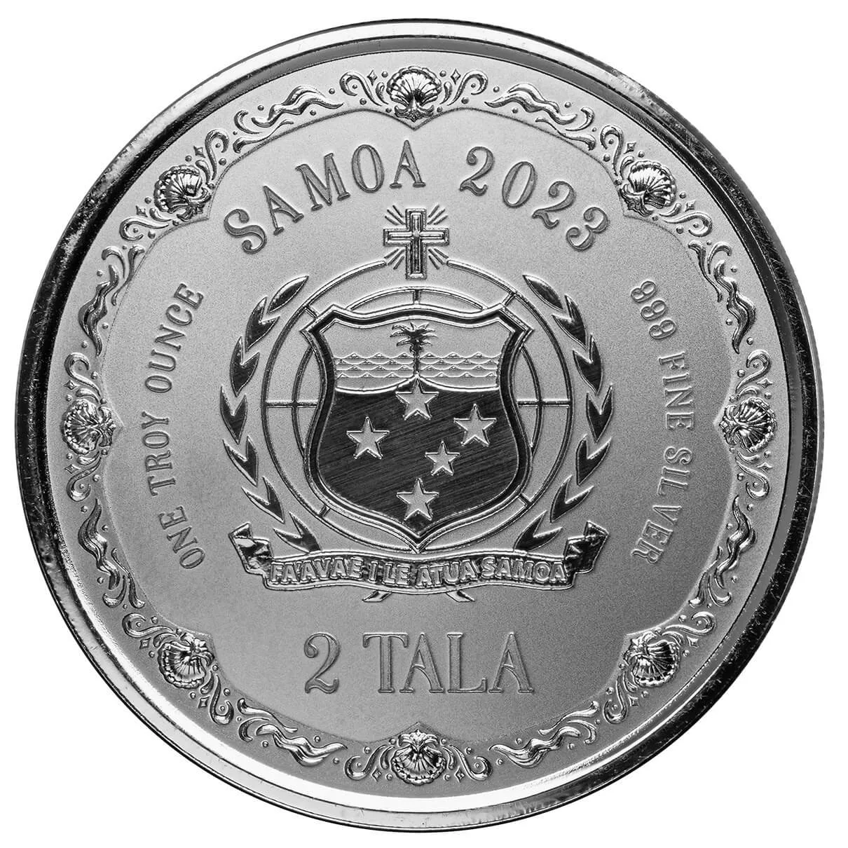 2023 Samoa Mermaid Mother & Daughter 1 oz Silver Color Coin
