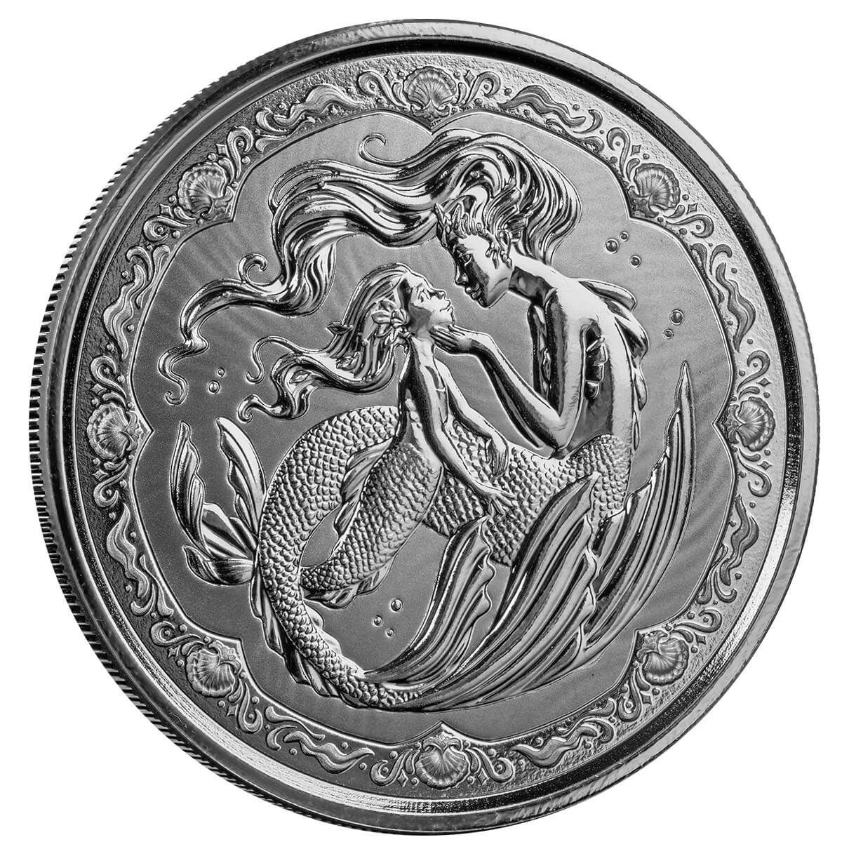 2023 Samoa Mermaid Mother & Daughter 1 oz Silver proof like Coin