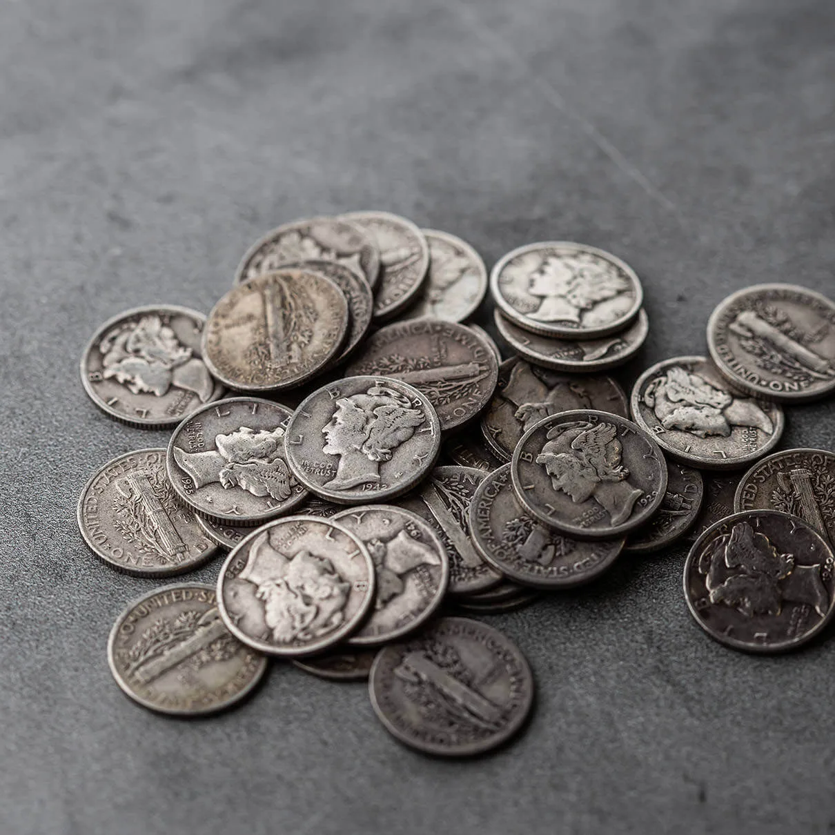 Random Year 90% Silver Mercury Dimes Circulation Silver Coin ...