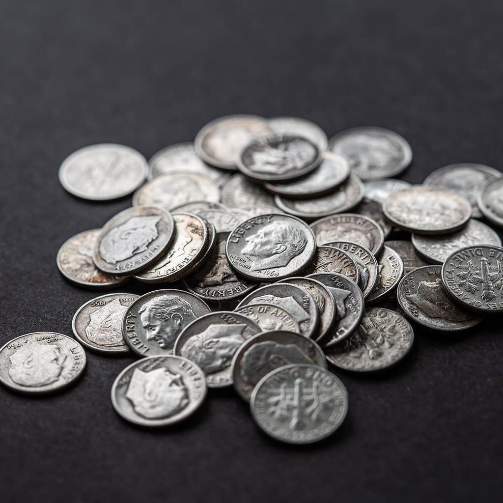 Random Year 90% Silver Roosevelt Dimes - Circulated | Scottsdale Mint