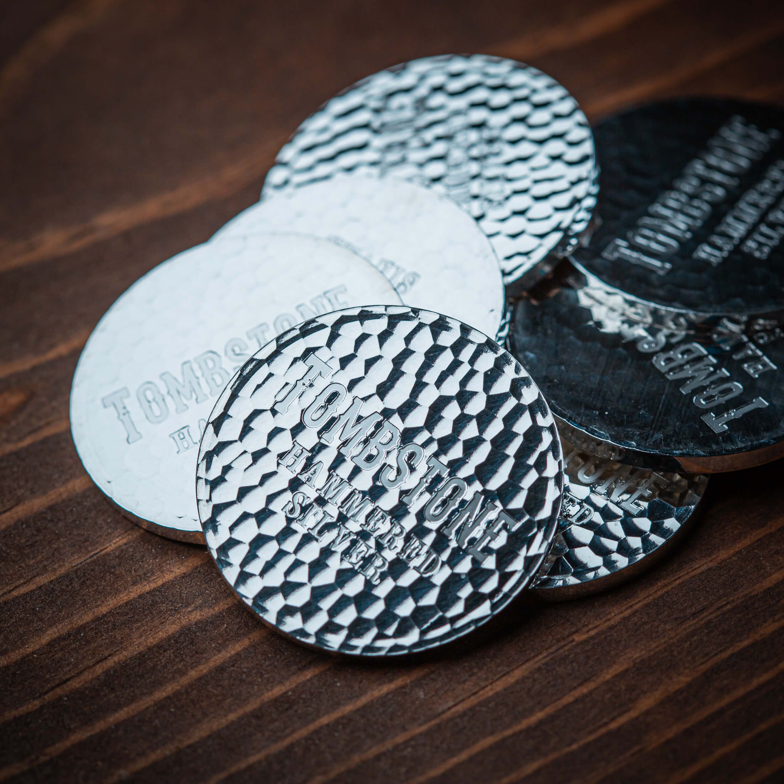 Tombstone Hammered 1 oz Silver Round