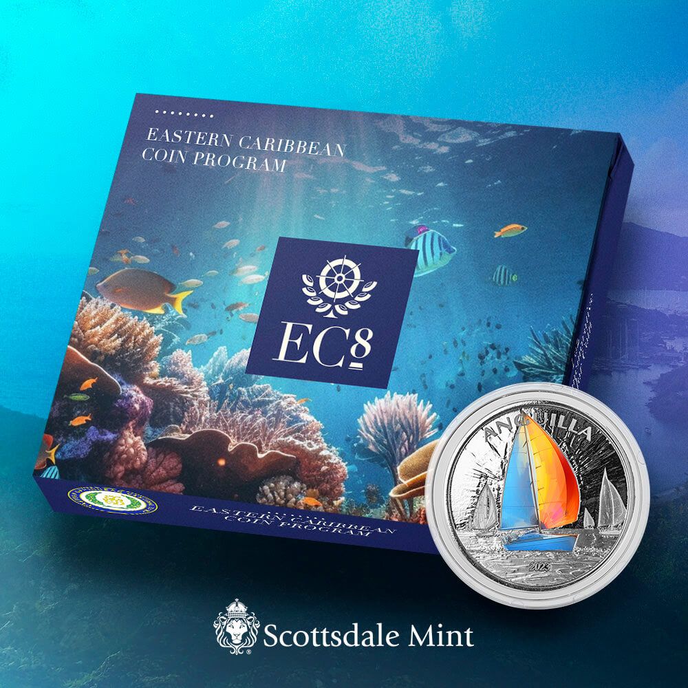 2023 EC8 Anguilla Regatta 1 oz Silver Color Coin