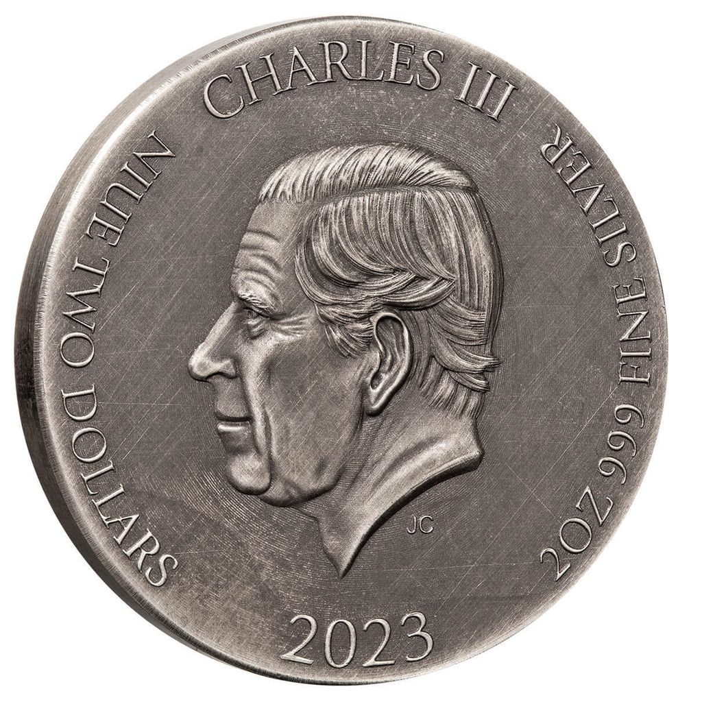 2023 Biblical Series | Moses in the Bulrushes 2 oz Silver Antique Coin