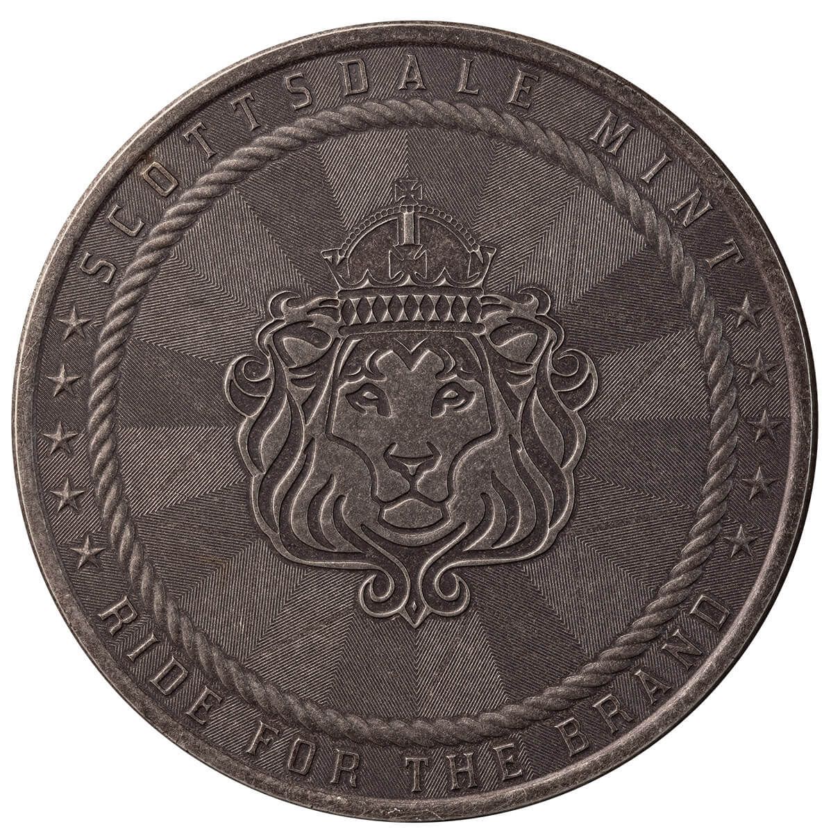 Scottsdale Cowboy with Buffalo Privy 1 oz Silver Antique Round