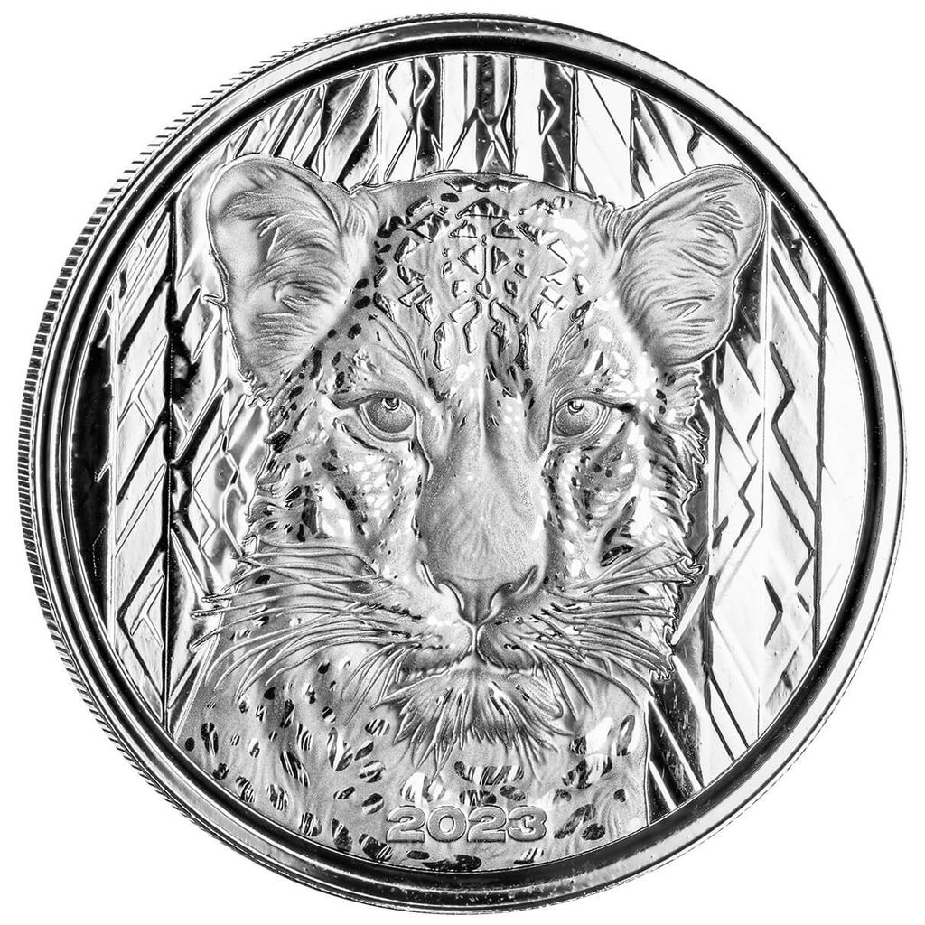 2023 Ghana African Leopard 1 oz Silver Proof Like Coin