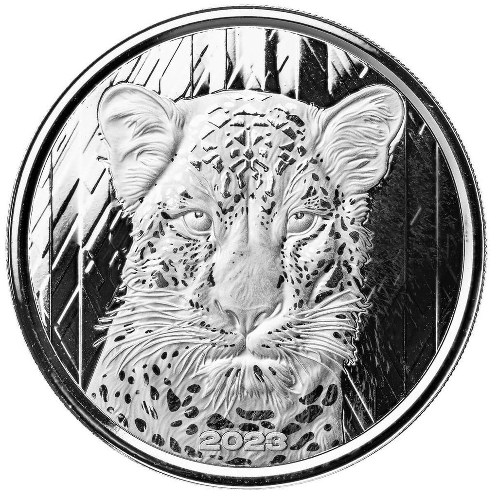2023 Ghana African Leopard 1 oz Silver Proof Like Coin