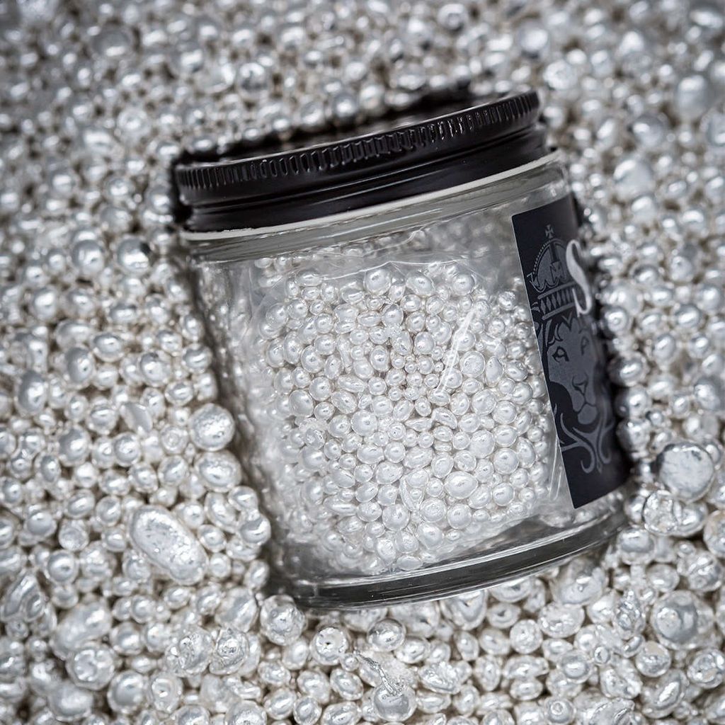 Silver Shot 5 Troy oz .9999 Fine Silver Casting Grain Jar