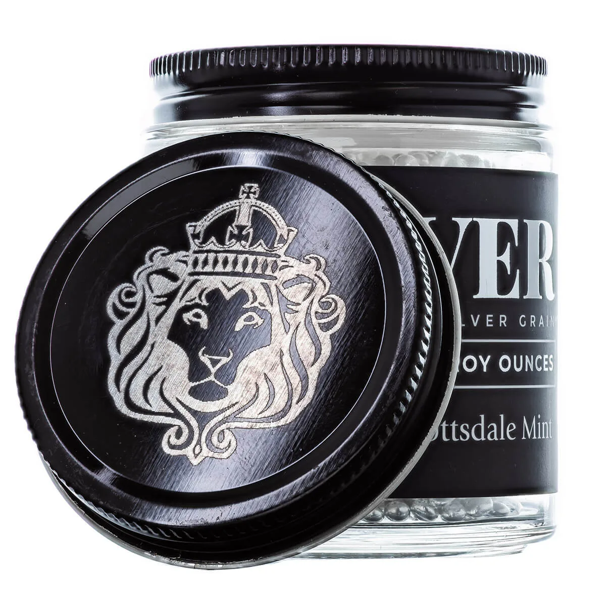 Silver Shot 20 Troy oz .9999 Fine Silver Casting Grain Jar