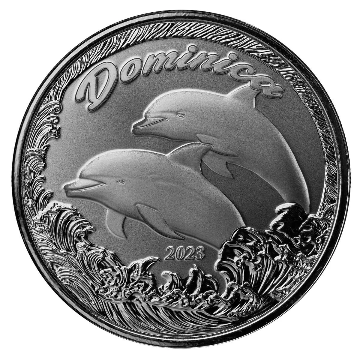 2023 EC8 Dominica Dolphin 1 oz Silver Coin Capsule