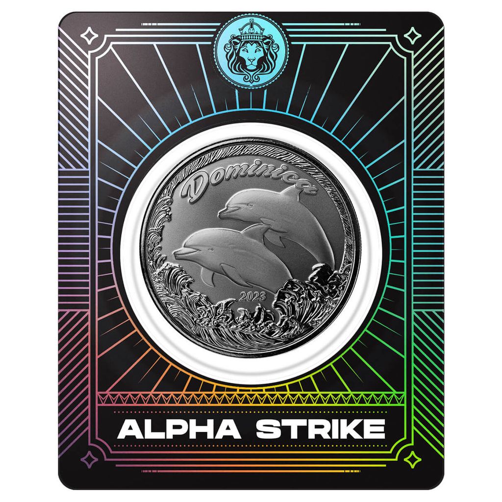 2023 EC8 Dominica Dolphin 1 oz Silver Coin Alpha Strike