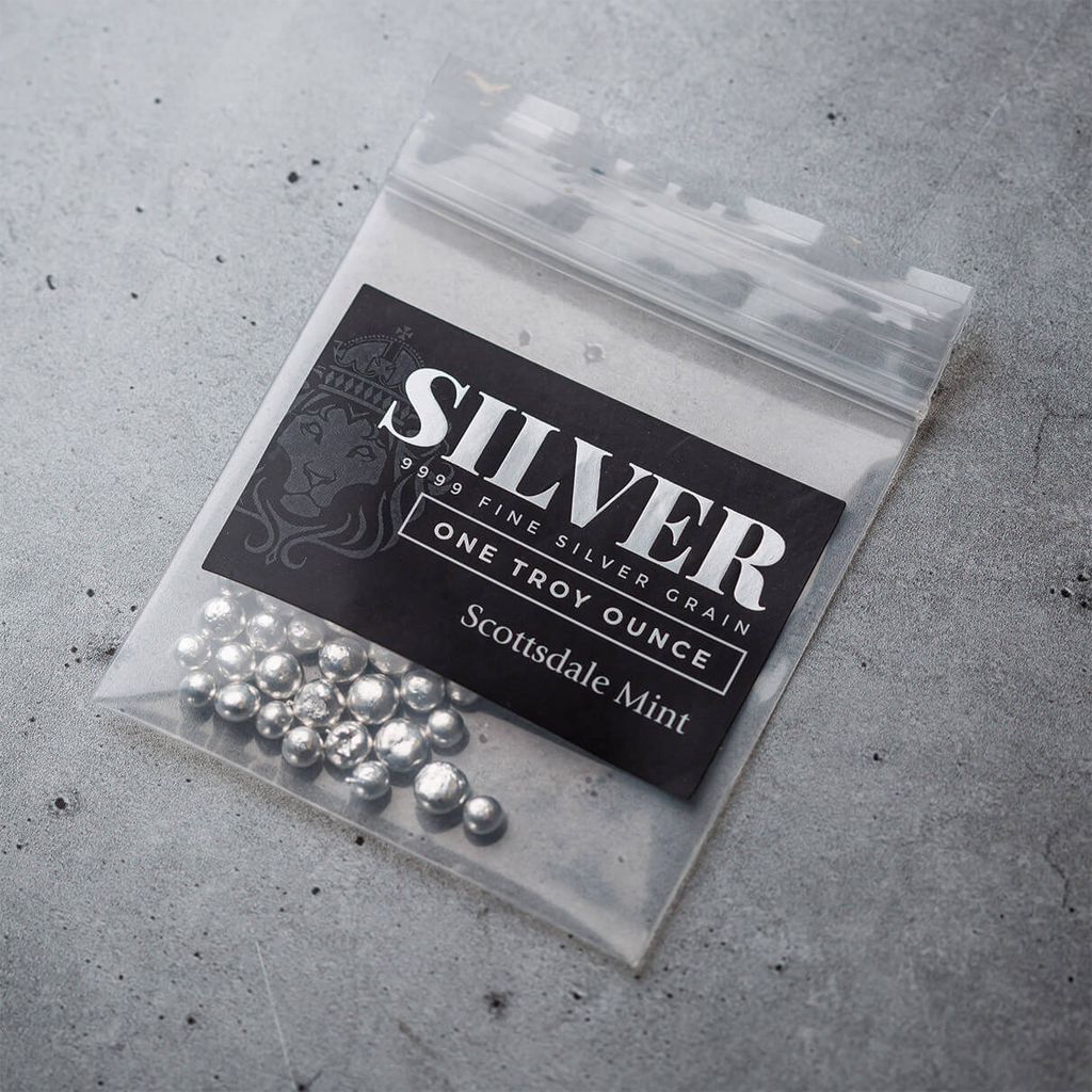 Silver Shot 1 Troy oz .9999 Fine Silver Casting Grain Bag