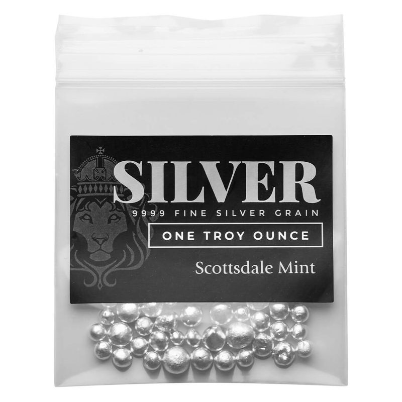 Silver Shot 1 Troy oz .9999 Fine Silver Casting Grain Bag