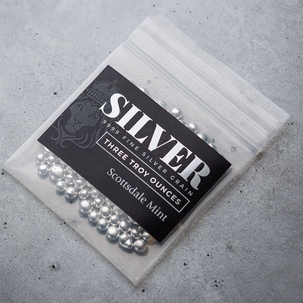 Silver Shot 3 Troy oz .9999 Fine Silver Casting Grain Bag