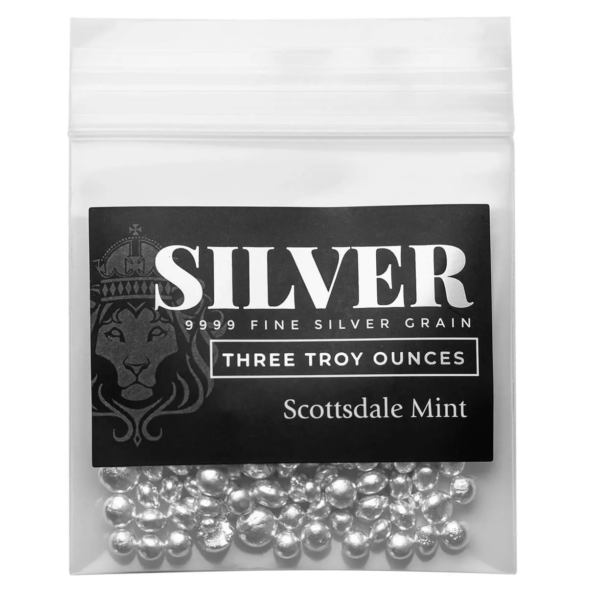 Silver Shot 3 Troy oz .9999 Fine Silver Casting Grain Bag
