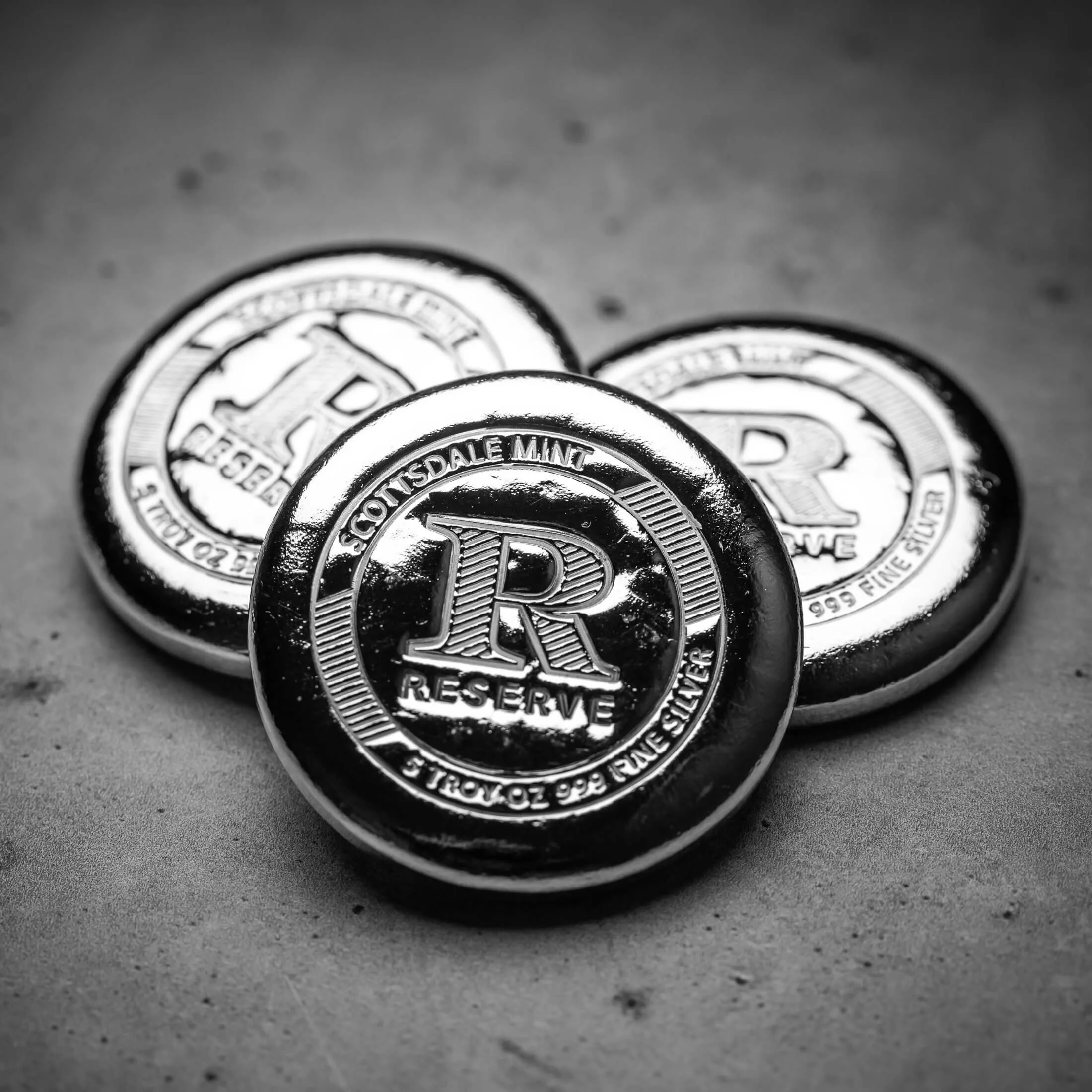 Scottsdale Reserve Button 5 oz Silver Round