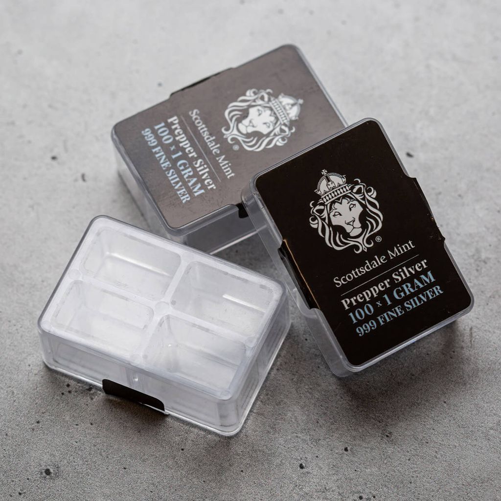 Prepper Silver Bar Storage Box Case (Empty) | Scottsdale Mint