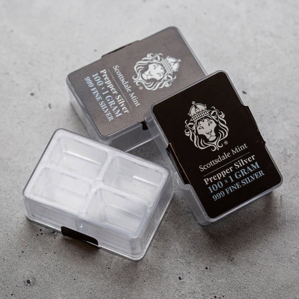 Prepper Silver Bar Storage Box Case (Empty) | Scottsdale Mint