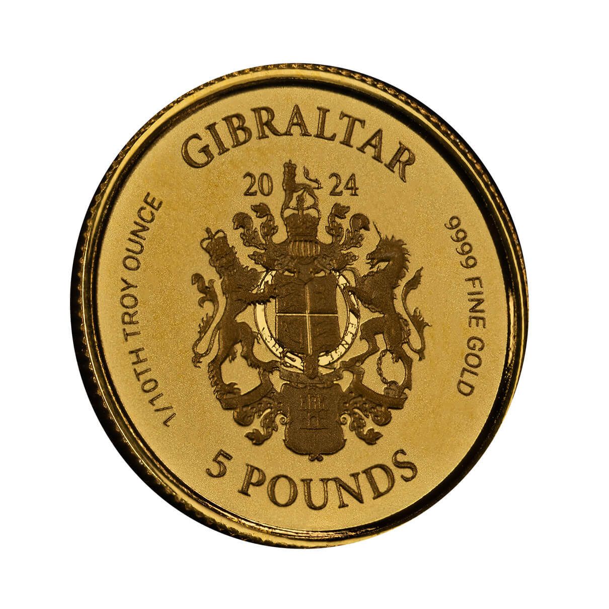 2024 Gibraltar Lady Justice 1/10th oz Gold Coin