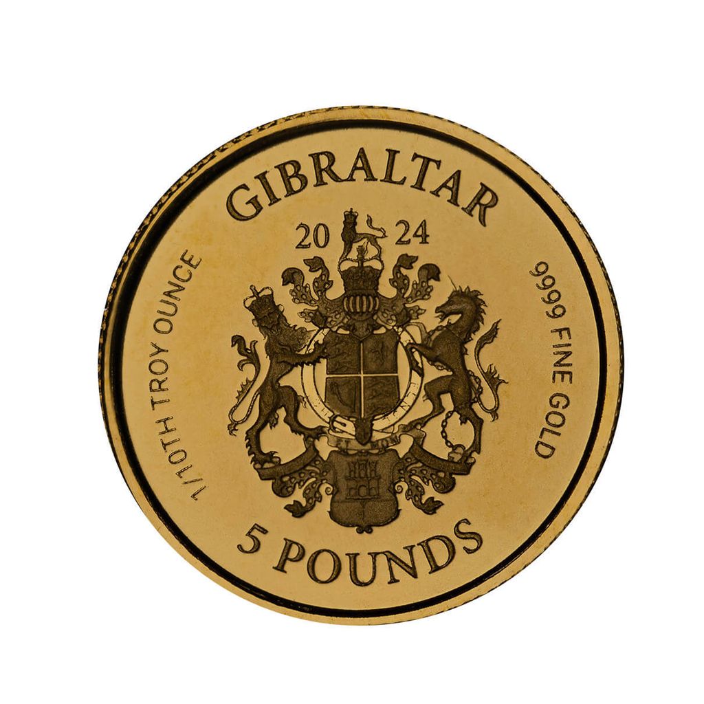 2024 Gibraltar Lady Justice 1/10th oz Gold Coin