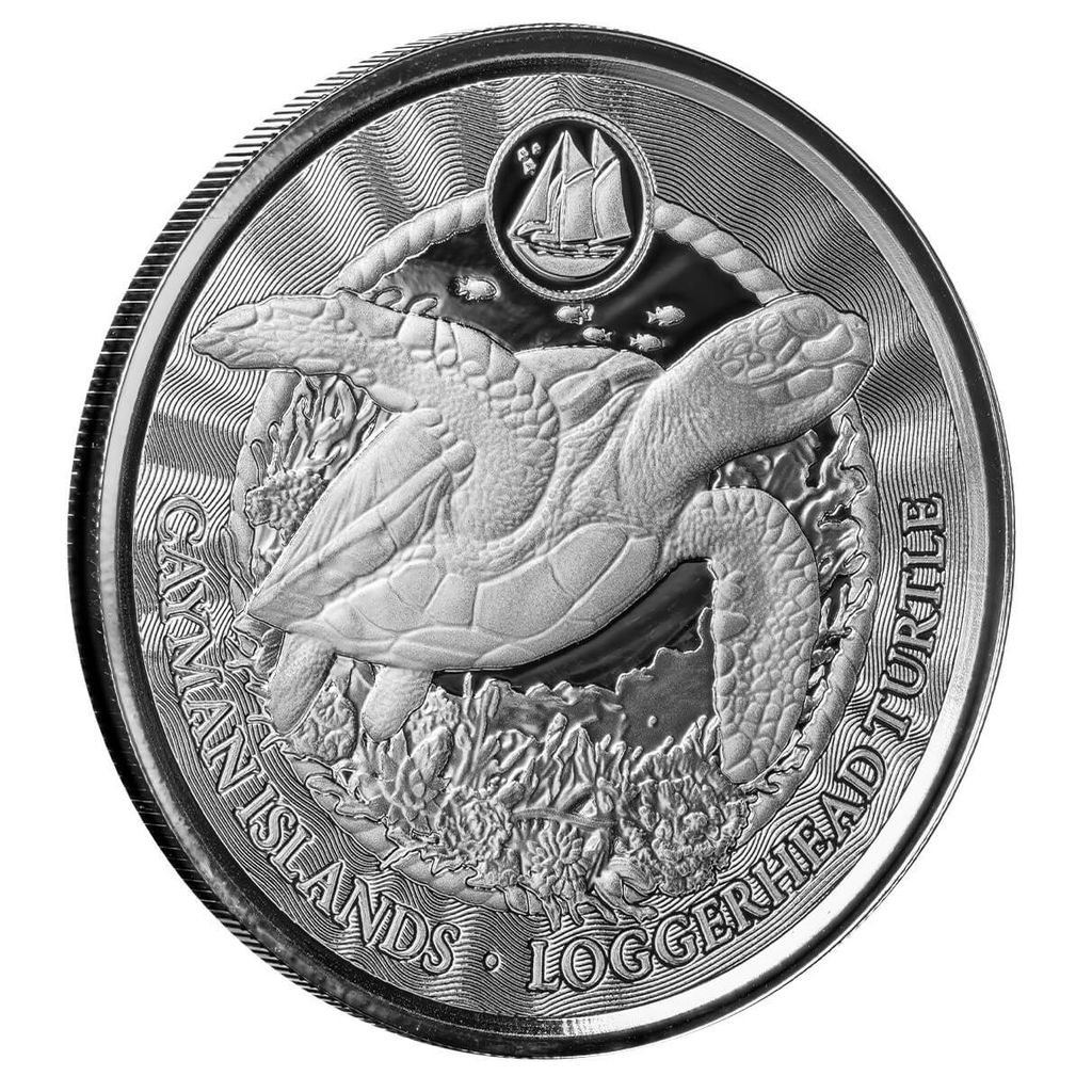 2024 Cayman Islands Loggerhead Turtle 1 oz Silver Proof Like Coin Alpha ...