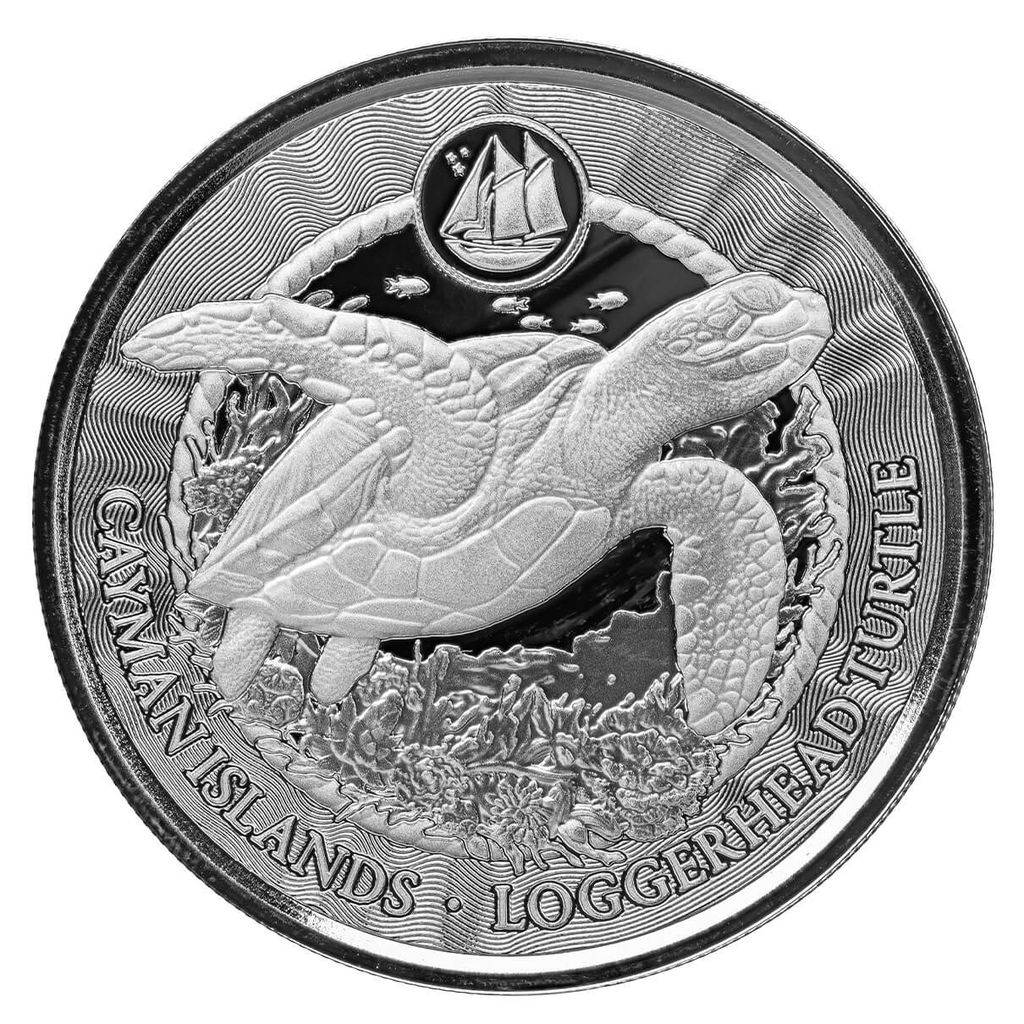2024 Cayman Islands Loggerhead Turtle 1 oz Silver Proof Like Coin Alpha ...