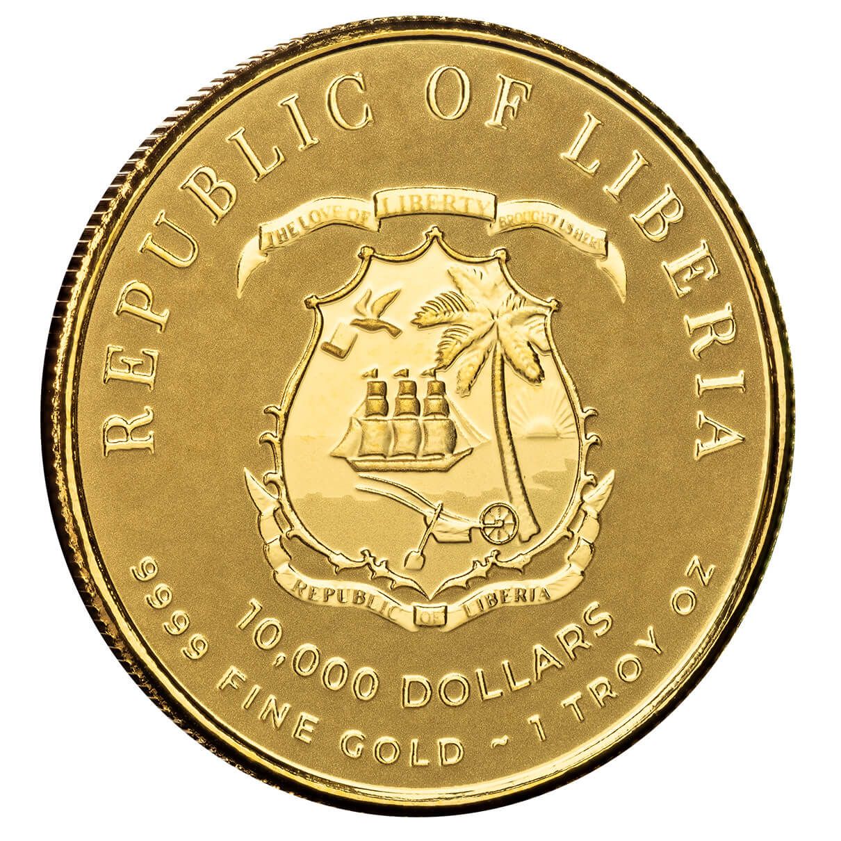 2024 Liberia Commander Series Hernan Cortes Bust 1 Troy oz 9999 Gold ...