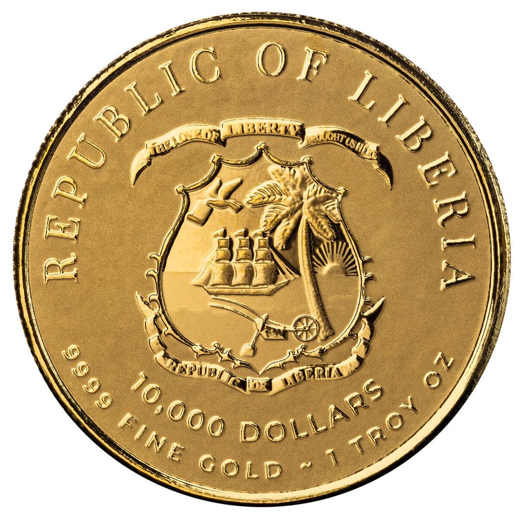 2024 Liberia Commander Series Hernan Cortes Bust 1 Troy oz 9999 Gold ...