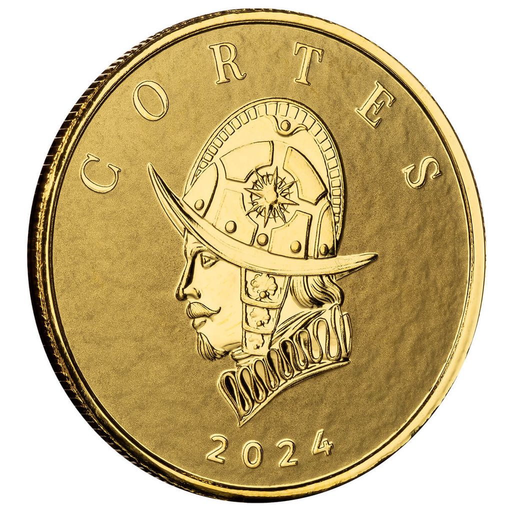 2024 Liberia Commander Series Hernan Cortes Bust 1 Troy oz 9999 Gold ...