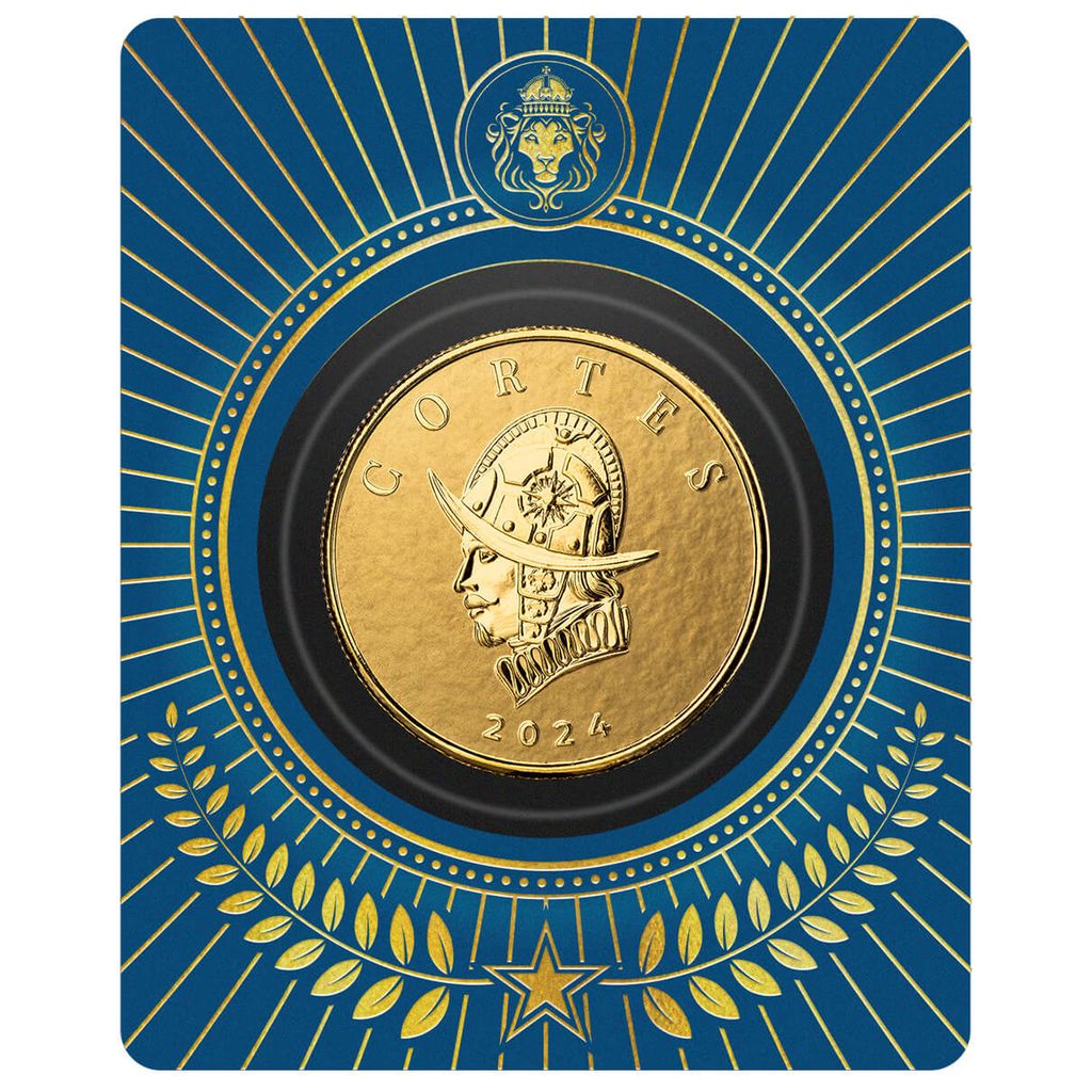 2024 Liberia Commander Series Hernan Cortes Bust 1 Troy oz 9999 Gold ...