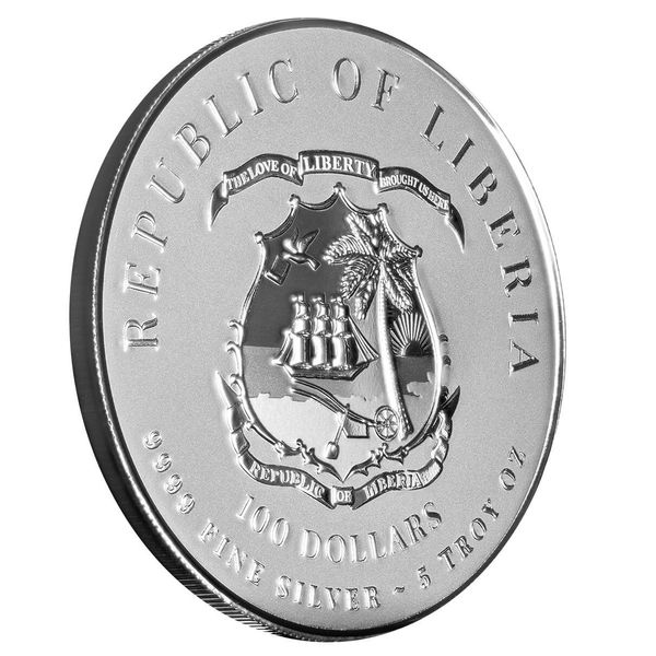 2024 Liberia Commander Series Hernan Cortes Bust 5 Troy oz 9999 Silver ...