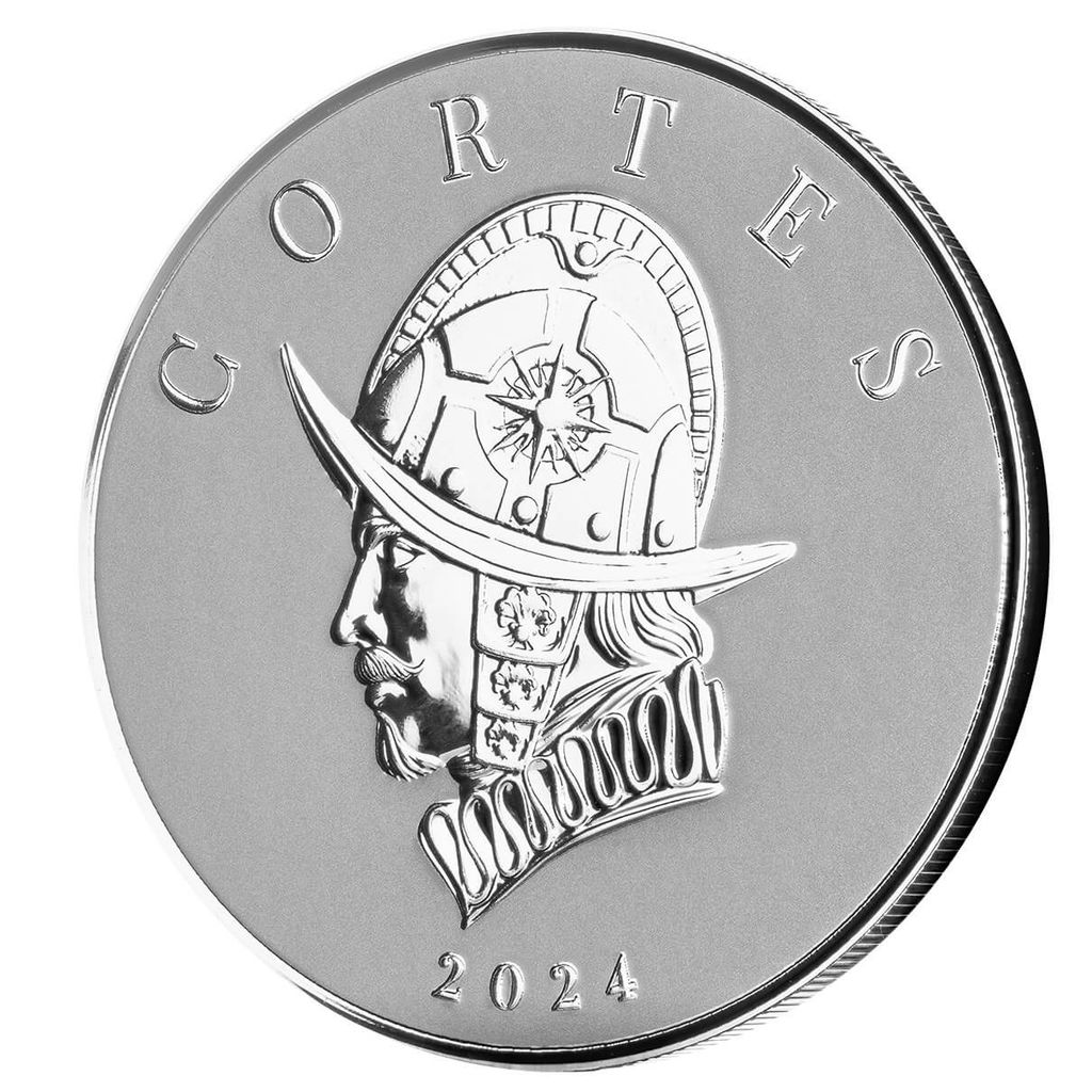 2024 Liberia Commander Series Hernan Cortes Bust 5 Troy oz 9999 Silver ...