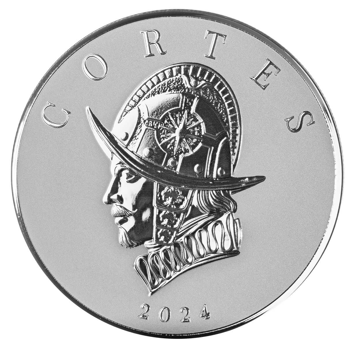 2024 Liberia Commander Series Hernan Cortes Bust 5 Troy oz 9999 Silver ...