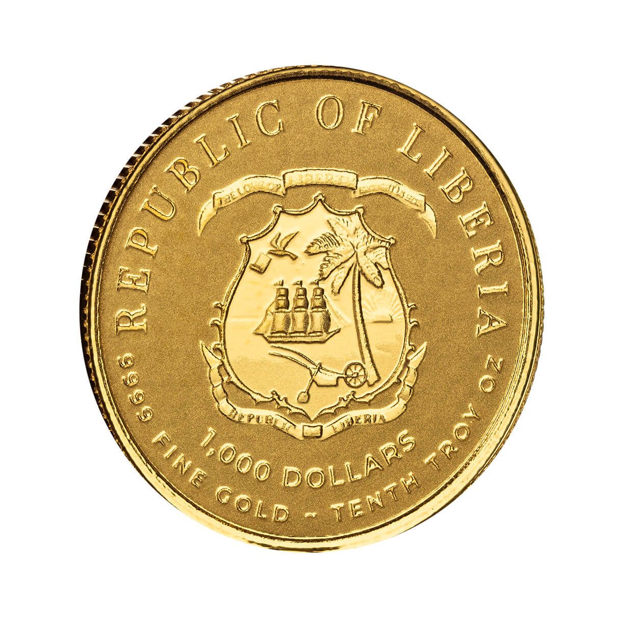 2024 Liberia Commander Series Hernan Cortes Bust One Tenth Troy oz 9999 ...