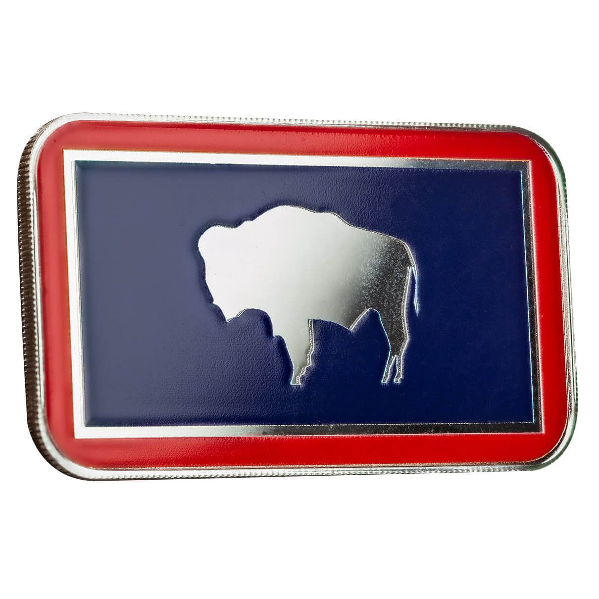 Shop Wyoming State Flag 1 Troy Ounce 999 Fine Silver Color Bar