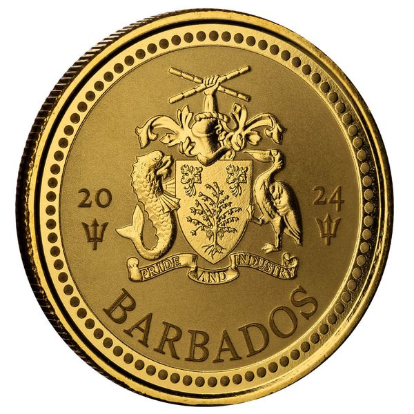 2024 Barbados Trident 1 oz Gold Coin
