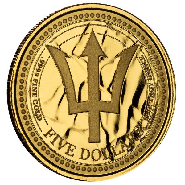 2024 Barbados Trident 1 oz Gold Coin