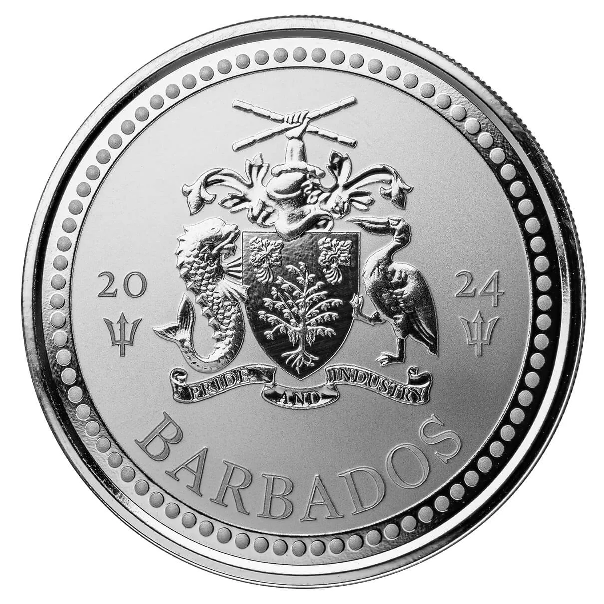 2024 Barbados Trident 1 oz Silver Proof Like Coin | Scottsdale Mint