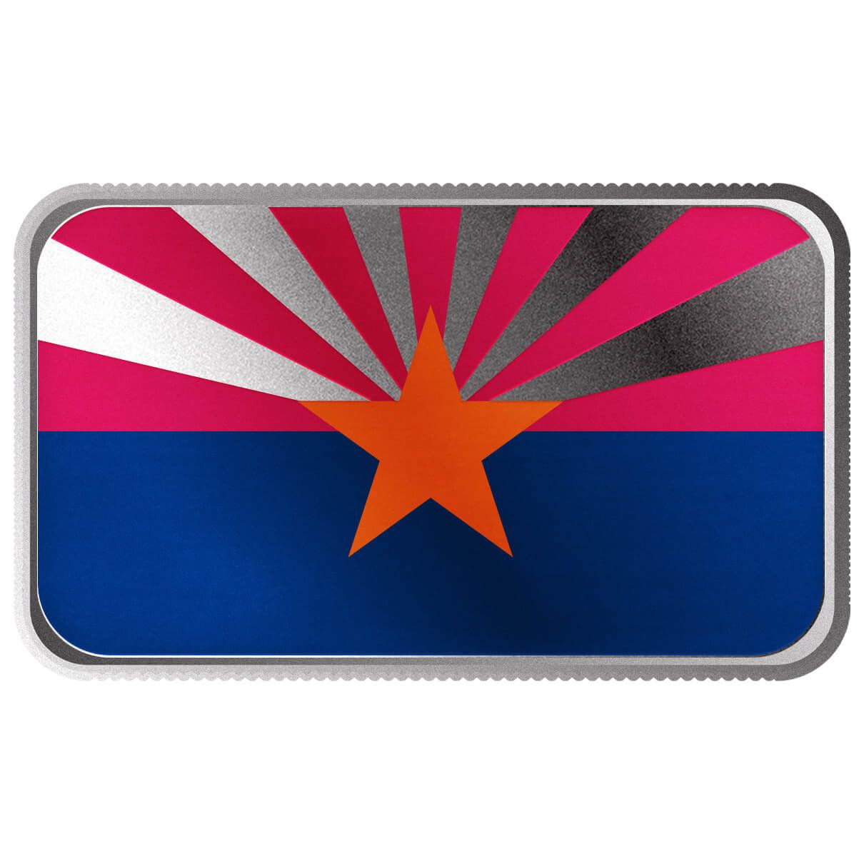 Shop Arizona State Flag 1 Troy Ounce 999 Fine Silver Color Bar.