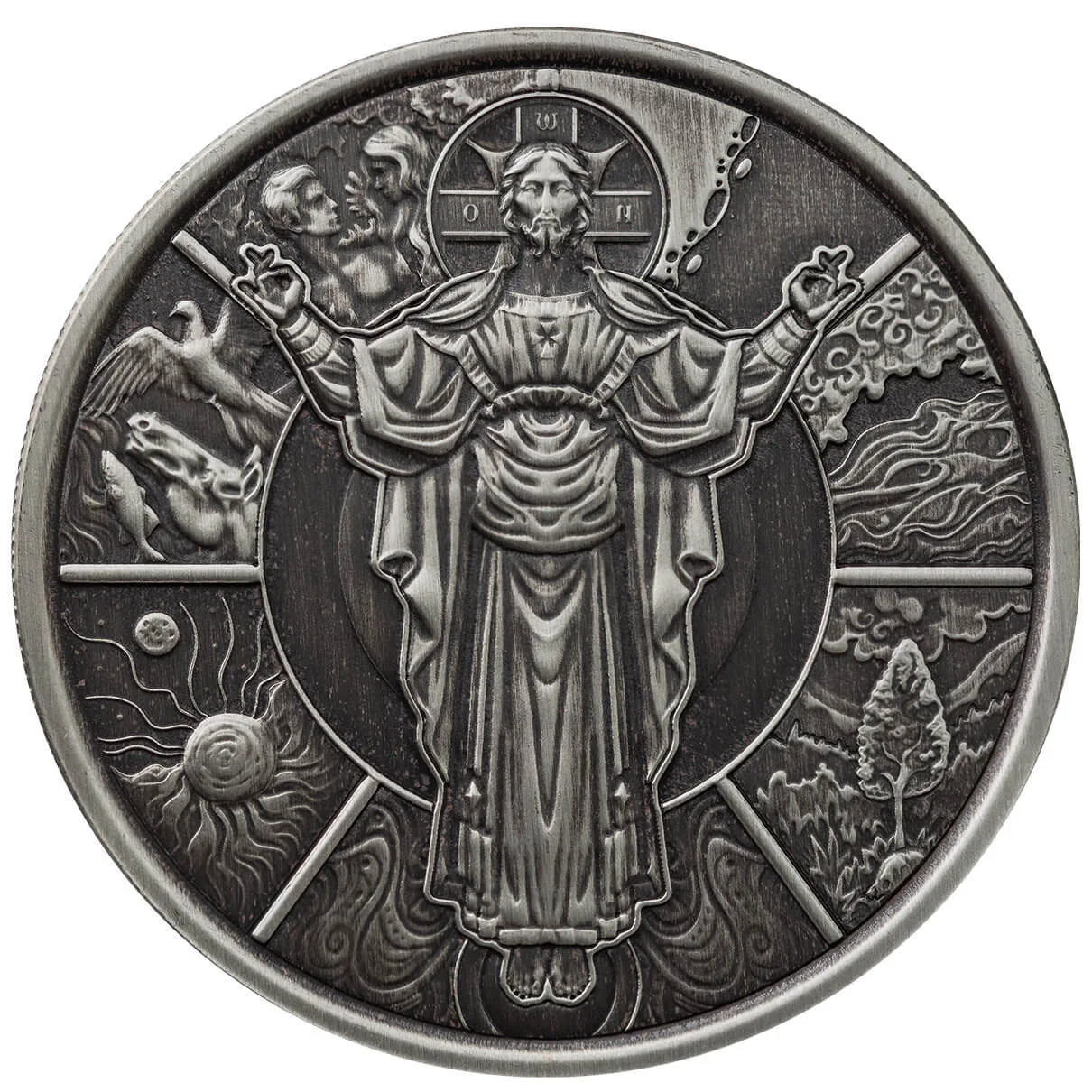 2024 Samoa Jesus Collection: The Creator 1 oz Silver Antique Coin