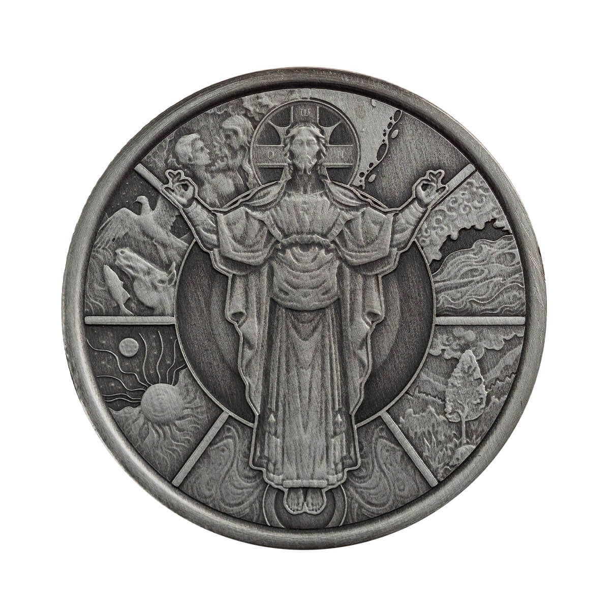 2024 Samoa Jesus Collection: The Creator 1/2 oz Silver Antique Coin