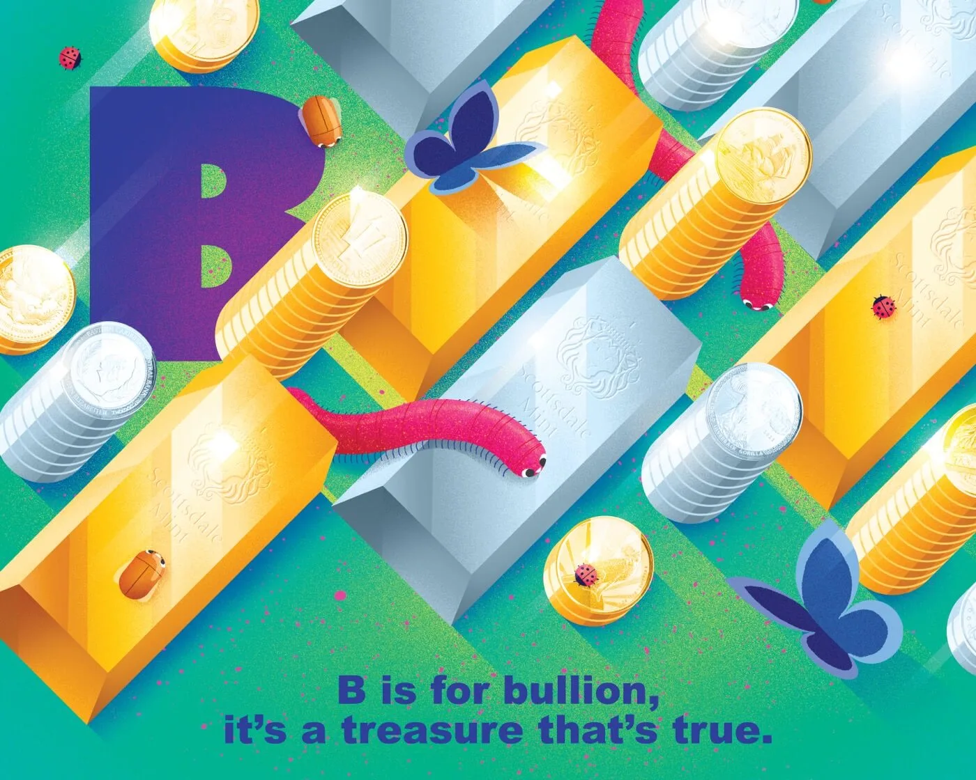 The ABCs of Gold & Silver; Silver Precious Metals Letter Kids Book