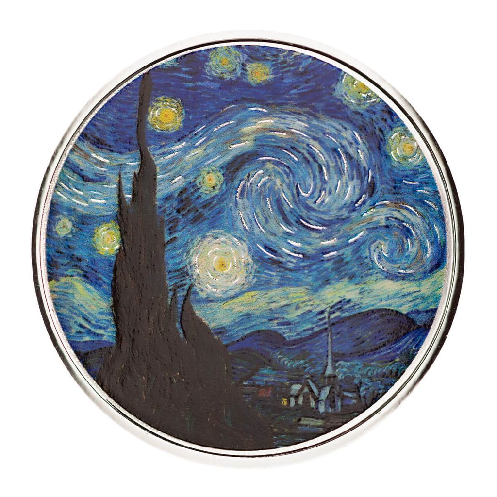 Starry Night - Vincent van Gogh 1 oz Silver Color Round